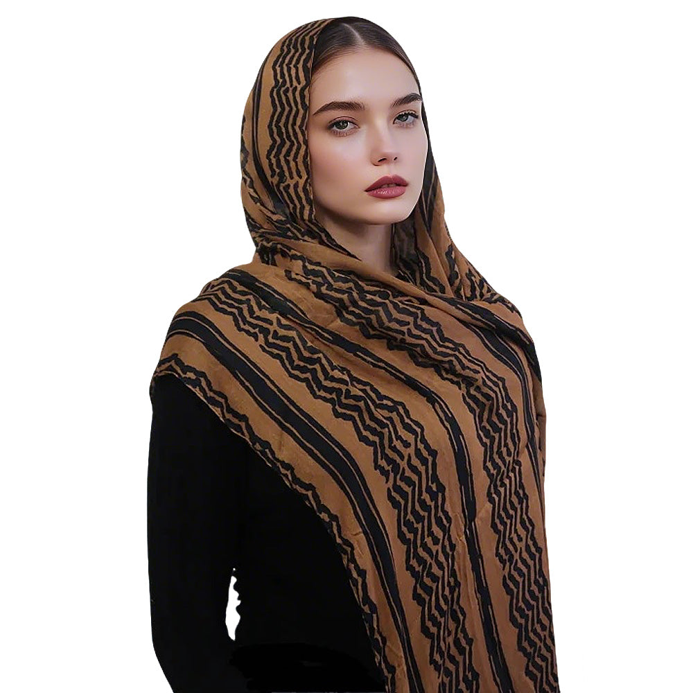 Palestinian Keffiyeh Shemagh Hijab Scarf, Muslim Women Kuffiyeh Arab H ...