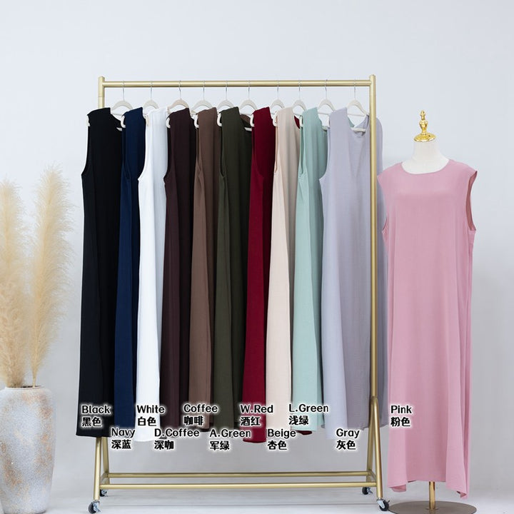 Muslim Women Abaya Inner Dresses | With Sleeve and Sleeveless | Abaya ...