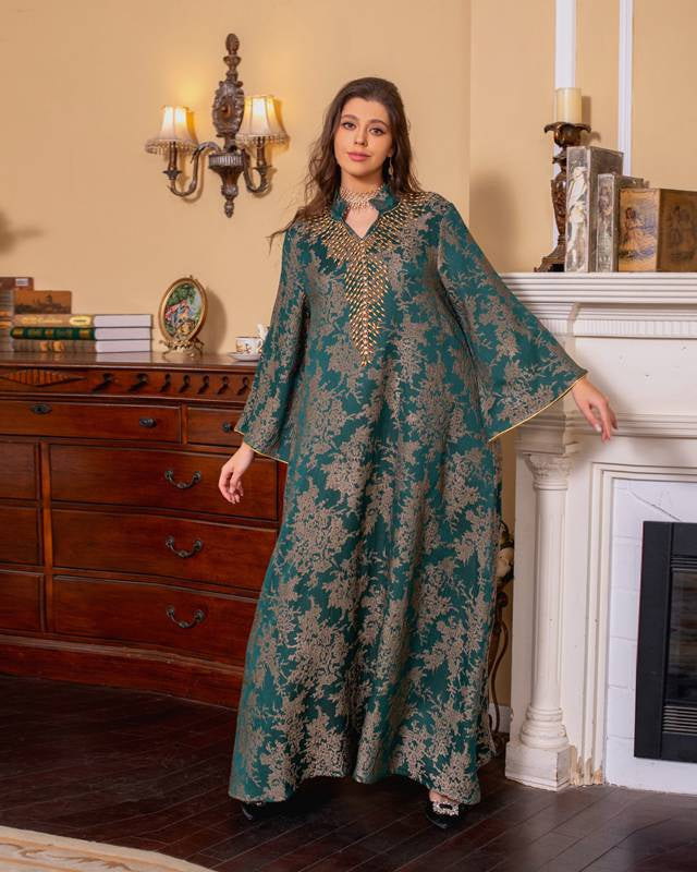Eid Kaftan Dress Embroidery Beads Doris Women Caftan Dress – Urgarment
