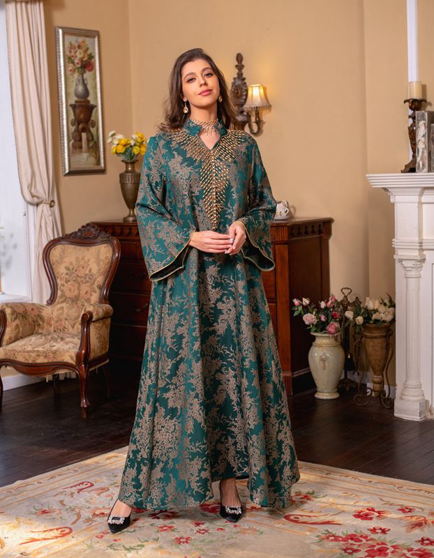 Eid Kaftan Dress Embroidery Beads Doris Women Caftan Dress – Urgarment