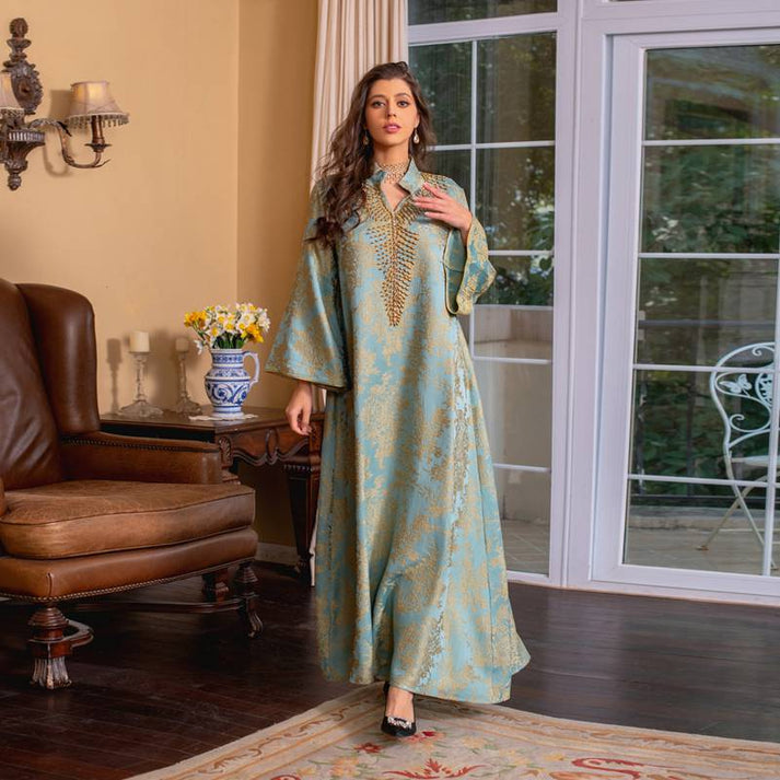 Eid Kaftan Dress Embroidery Beads Doris Women Caftan Dress – Urgarment