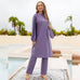 3 Pieces Set Arab Halal Bathing Suit Islamic Swimwear Full Coverage Sw ...