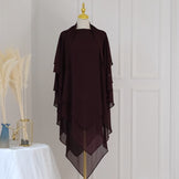 3 Layer Chiffon 11 Color Options Muslim Women Long Khimar – Urgarment
