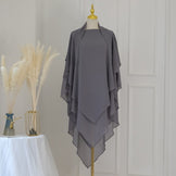 3 Layer Chiffon 11 Color Options Muslim Women Long Khimar – Urgarment