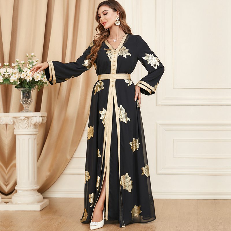 Eid Dress 2 Pieces Set Middle East Arab Women Kaftan Dress Caftan With ...