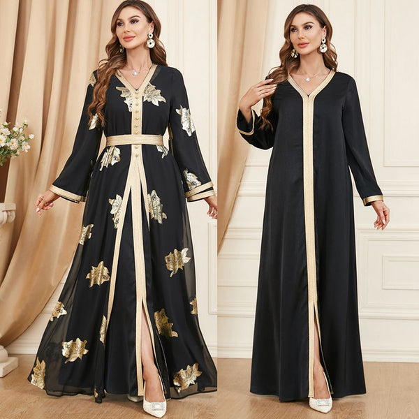 Eid Dress 2 Pieces Set Middle East Arab Women Kaftan Dress Caftan With ...
