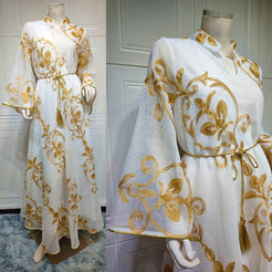 Eid Dress Elegant Doris Embroidery Kaftan Dress Caftan – Urgarment