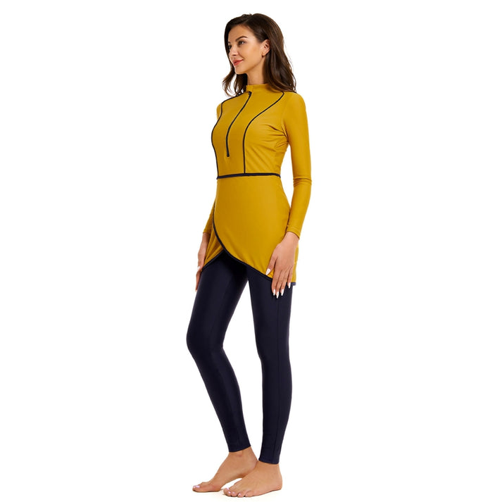 3 Pieces Set Muslim Women Halal Swimwear Swimsuit Burkinis Bathing Sui ...