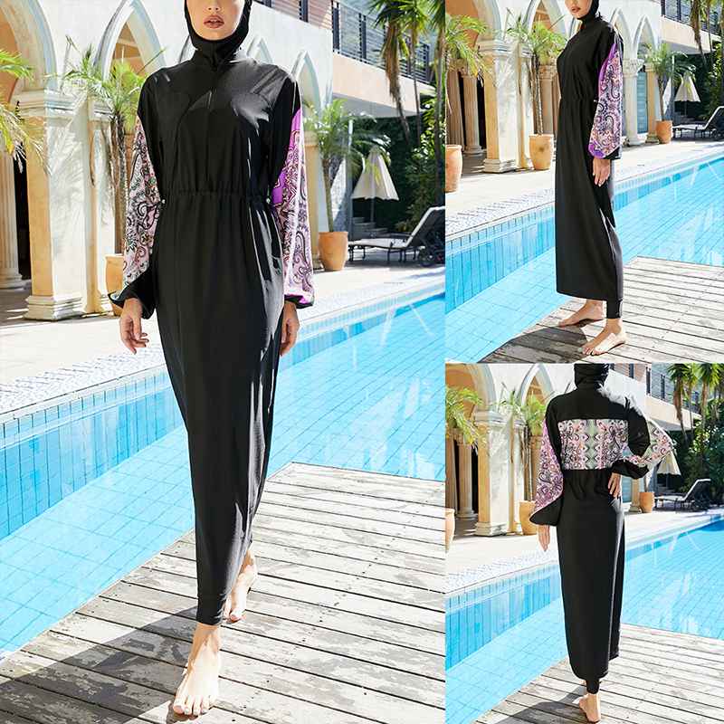 Arab Muslim Women Bathing Suits 3 Pieces Sets Halal Swimwear Islamic S ...