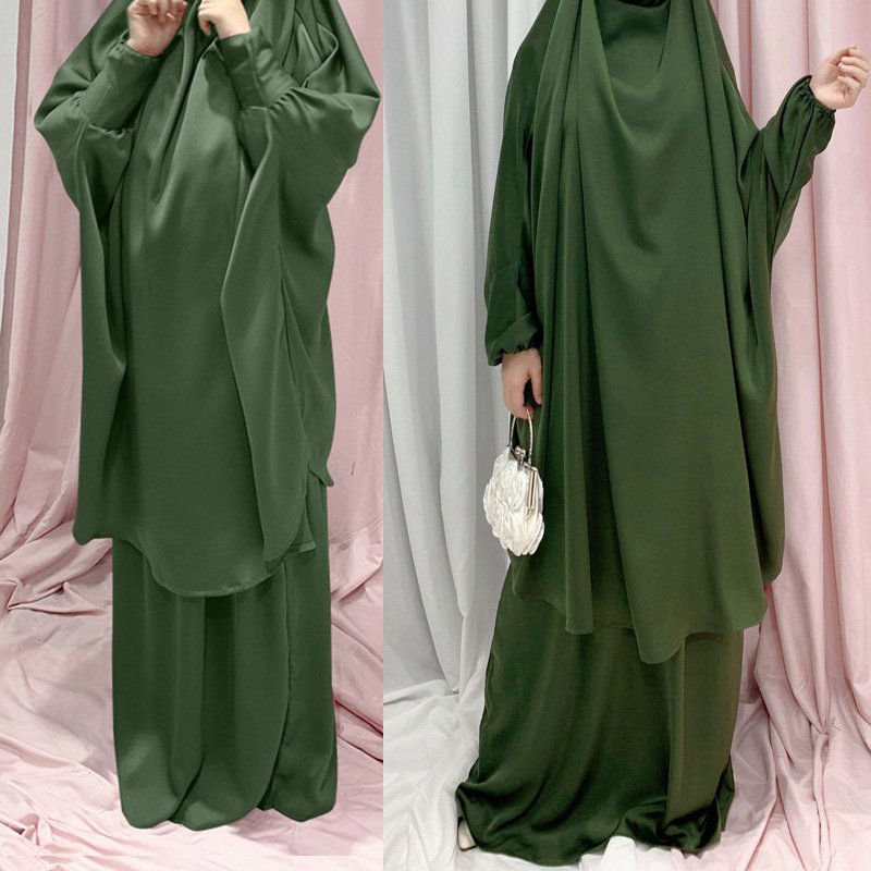 Muslim Women Prayer Dress Jilbab Robe Mother And Daughter Girl Matchin ...
